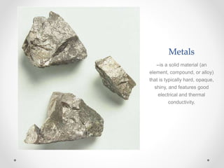 Metals. Chemistry | PPTX