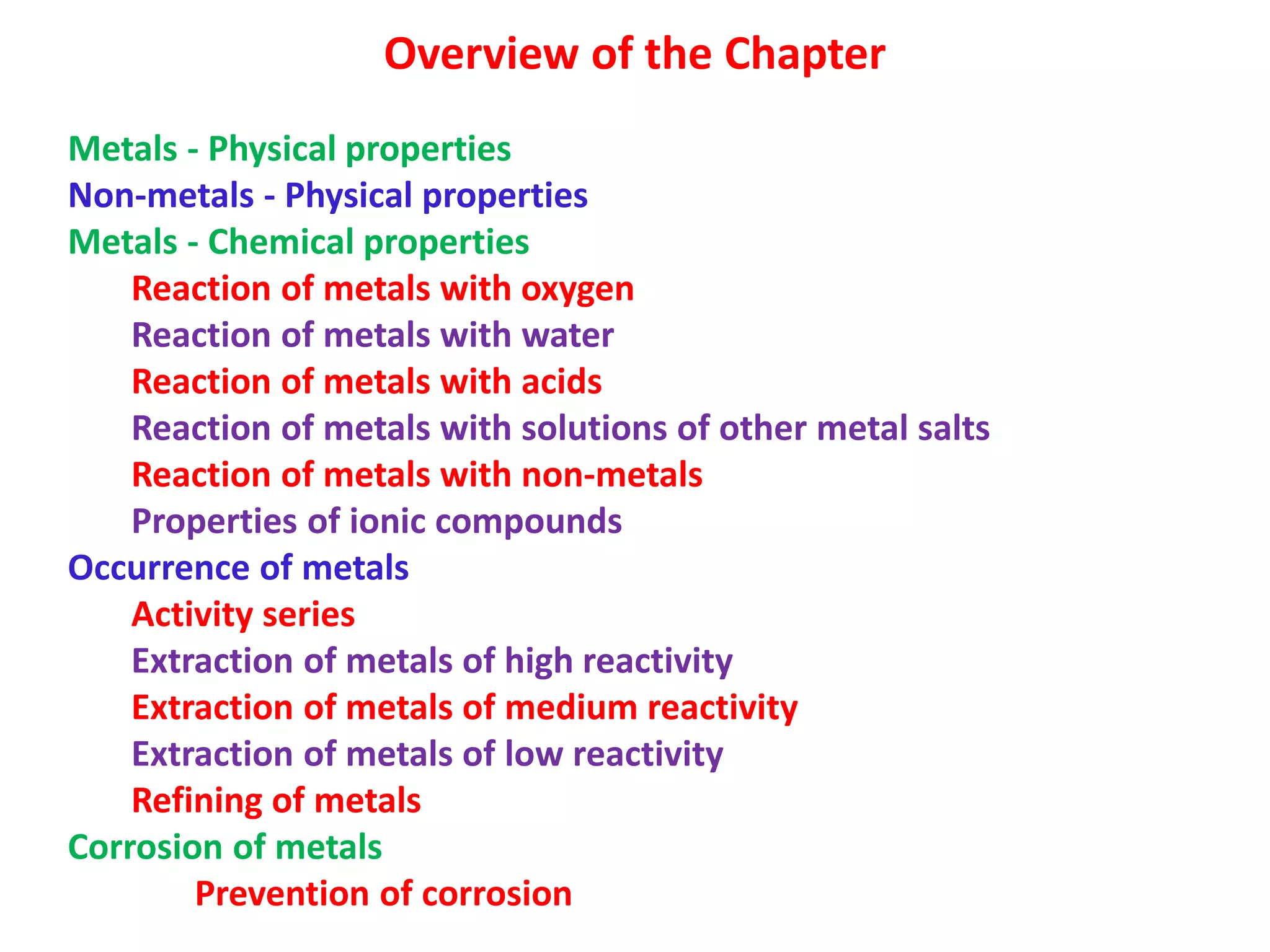 Metals and Non-metals | PPTX