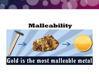 METALS, character of metals such as maleabilitybility and ductility are ...