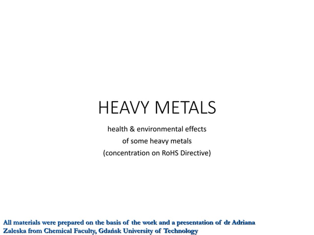 Metals 3 (heavy_metals) | PPT