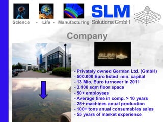 SLM SOLUTIONS - Protótipos metálicos: novas tecnologias aplicadas ao desenvolvimento de produtos ...