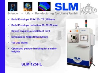 SLM SOLUTIONS - Protótipos metálicos: novas tecnologias aplicadas ao ...