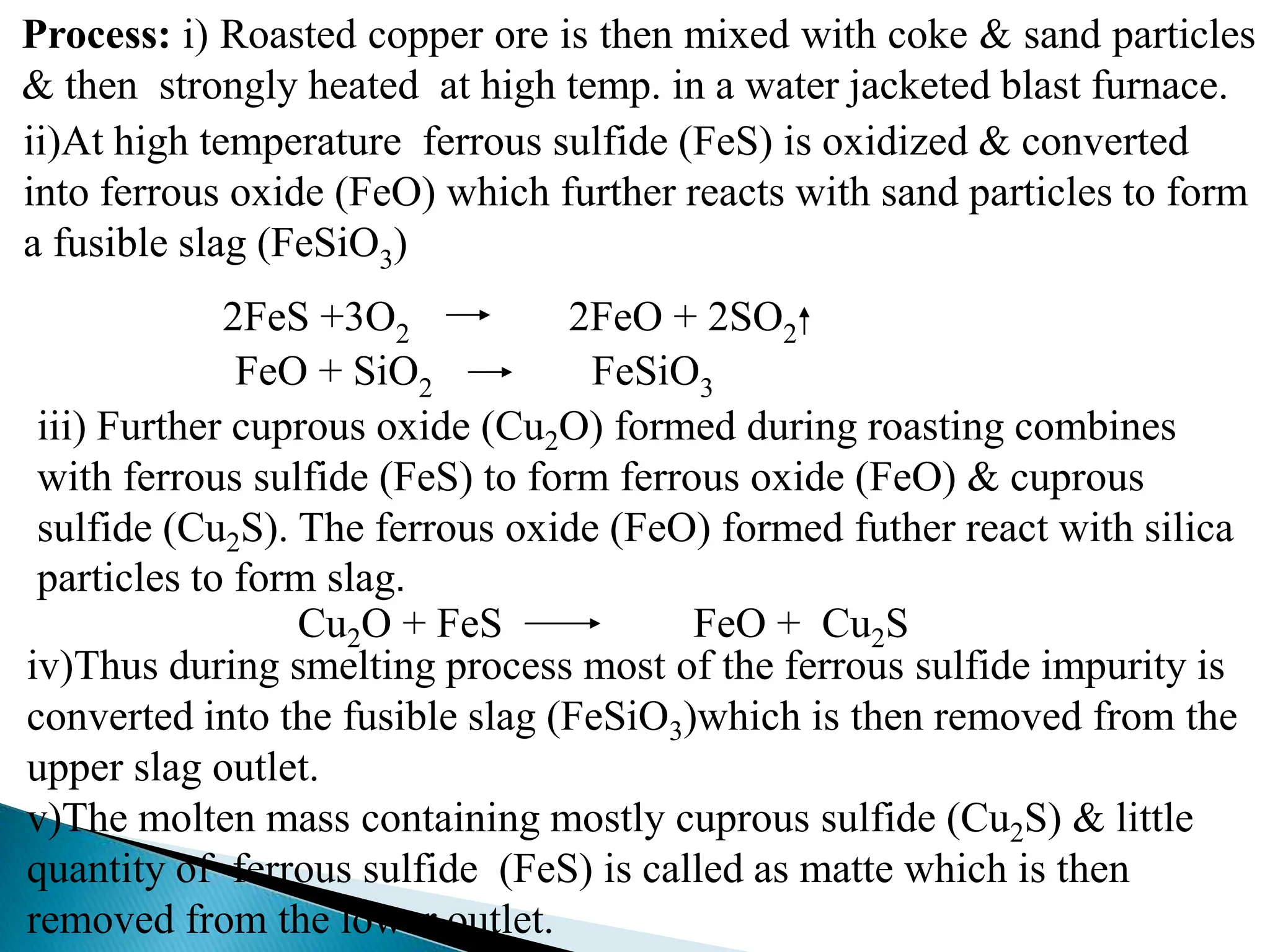 extraction of Fe and Cu metals from their ores , alloys | PPTX