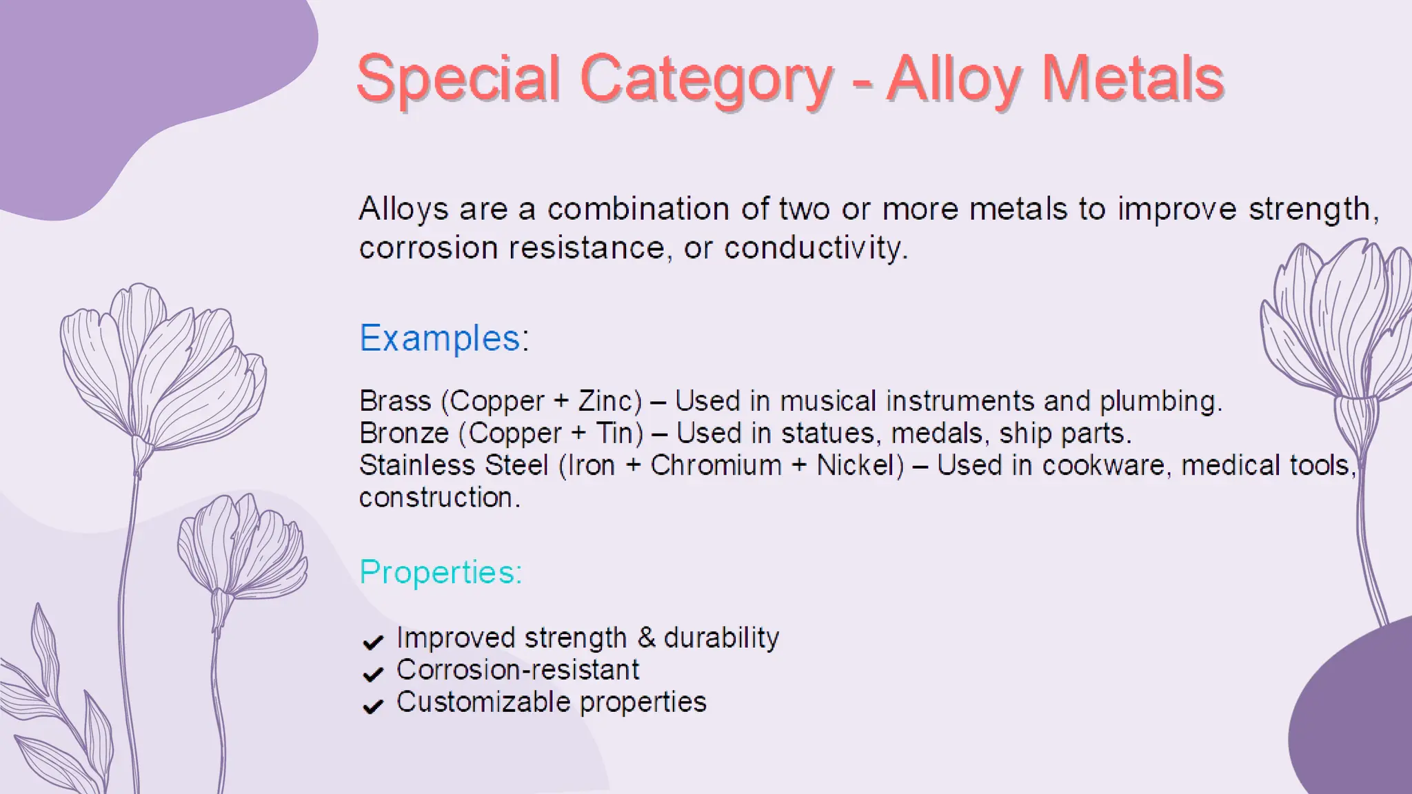 Classification of metals ,types of metas | PPT