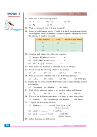 Metals and non metals | PDF