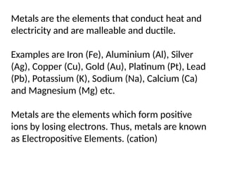 METALS AND NON-METALS.pptx class 10 cbse | PPTX