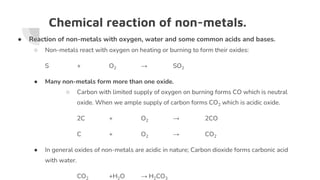 Metals and Non-metals plus one NIOS | PPT