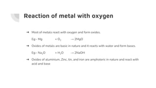 Metals and Non-metals plus one NIOS | PPT