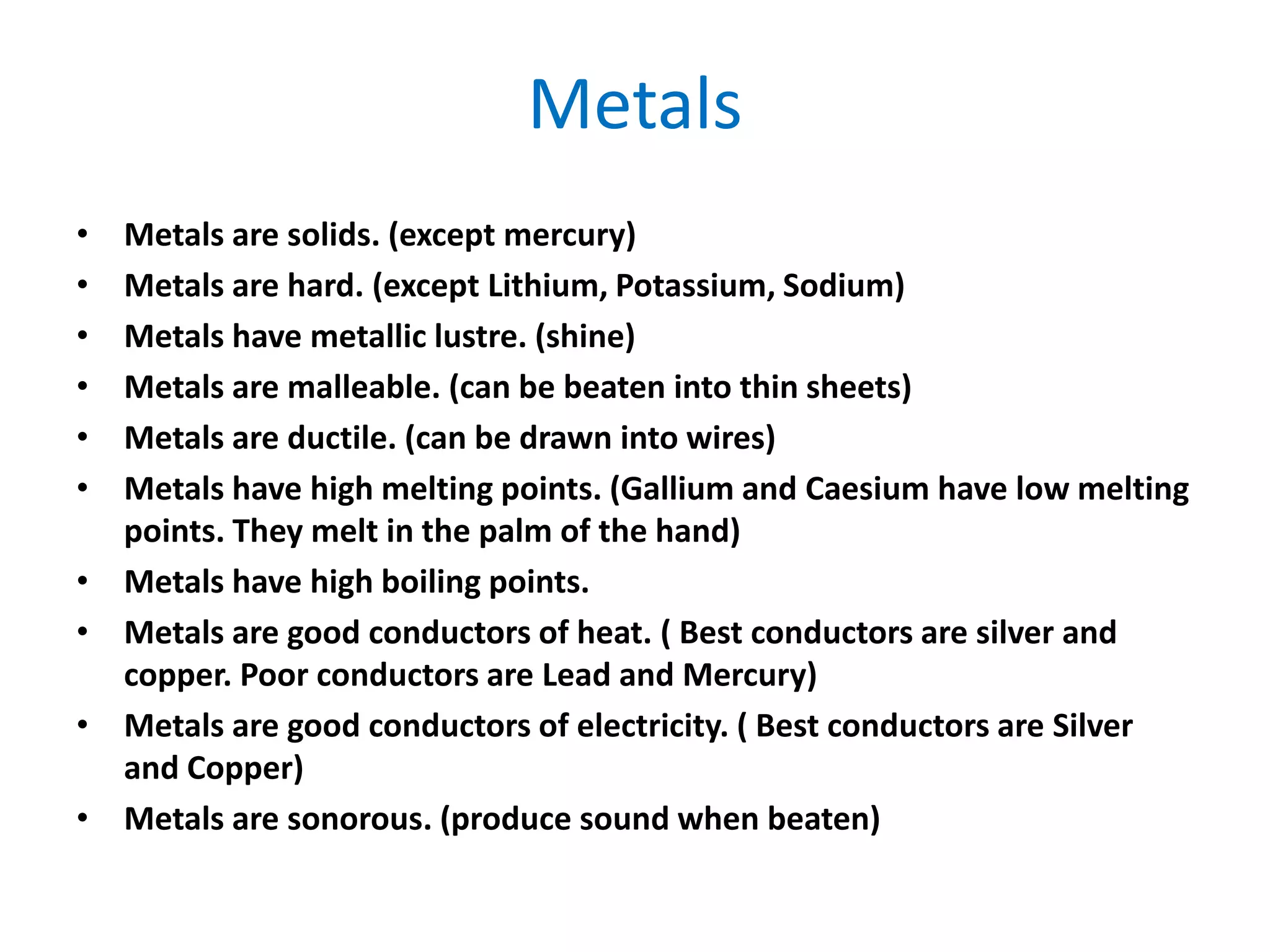 Metals and Non Metals | PPTX