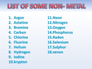 Metals and non metals | PPT