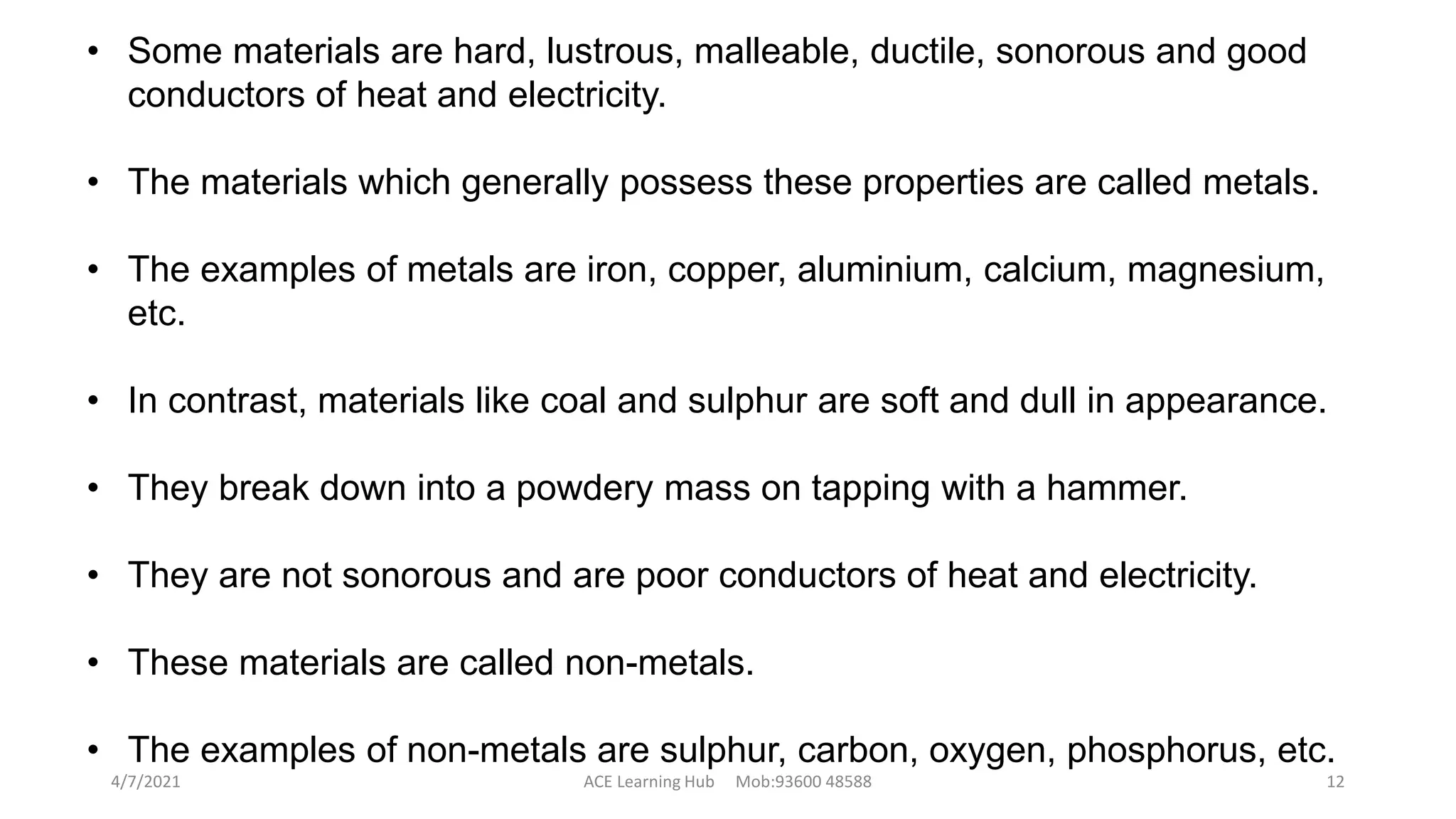 CBSE Class 8 Science _Metals and non metals | PDF