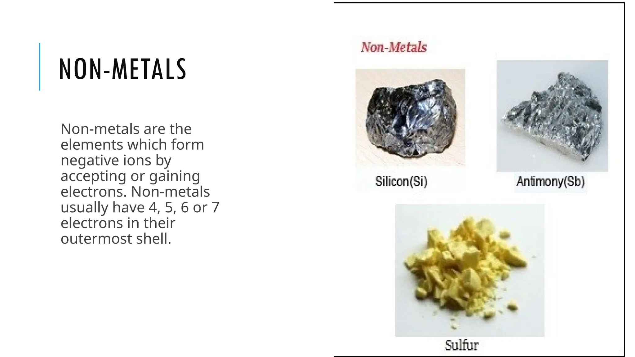 METALS AND NON METALS for chemistry class 10 science cbse.pptx