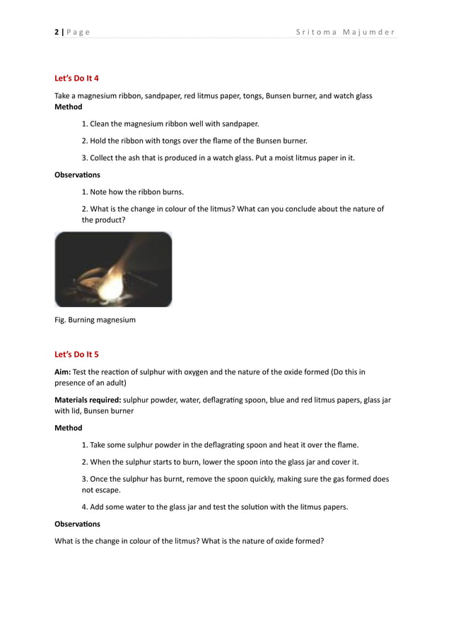 CBSE - Grade 8 - Science - Metals and Non Metals - Neptune Science ...