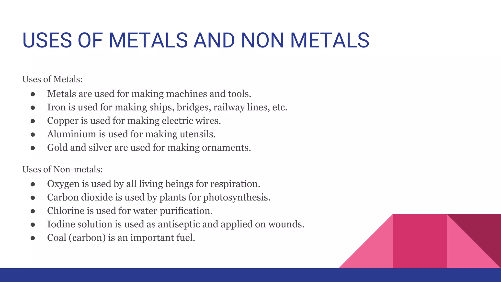 Metals and non metals For class 8 | PPTX