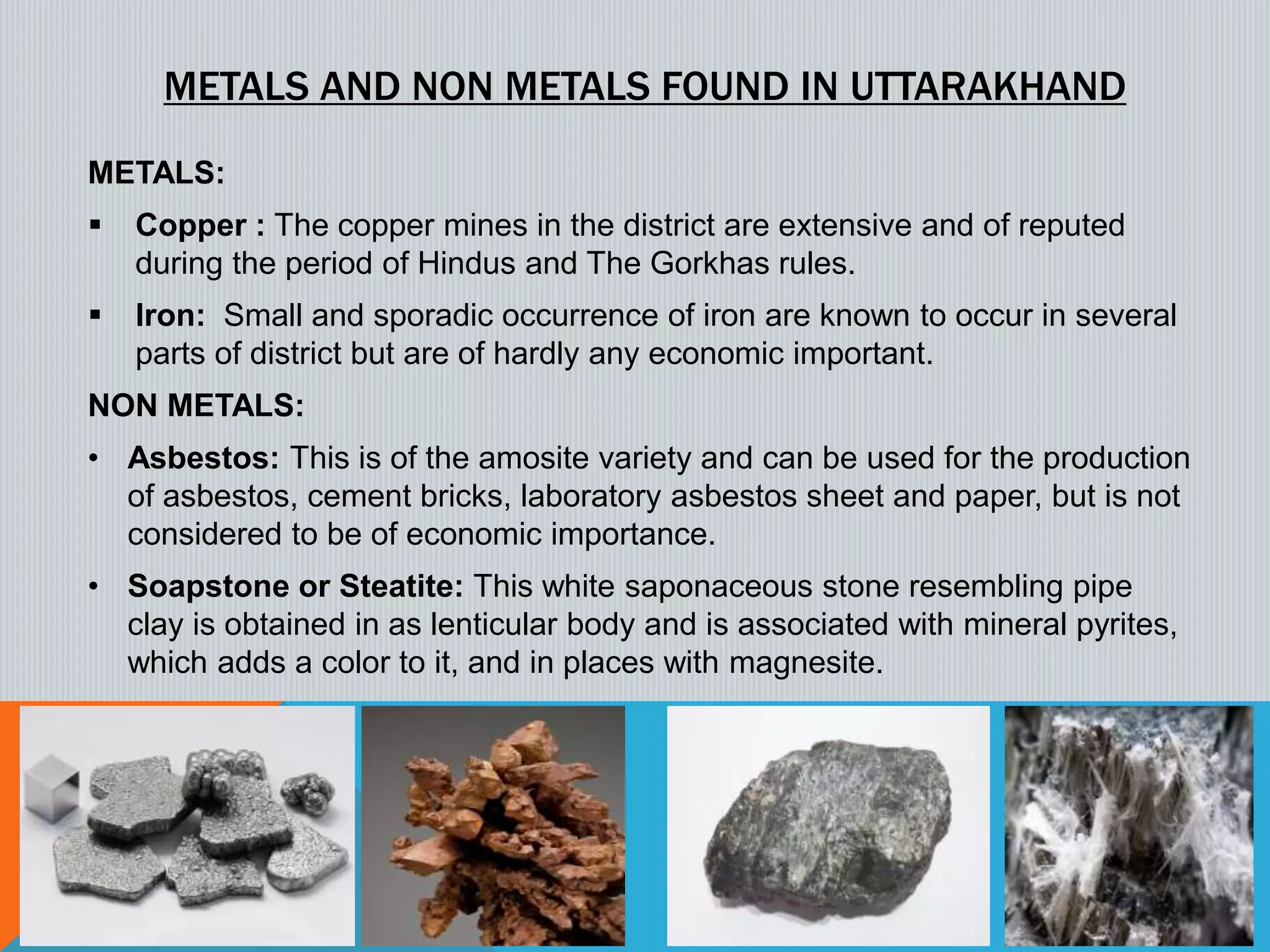 Metals and non metals found in uttarakhand & karnataka(saanvi).pptx