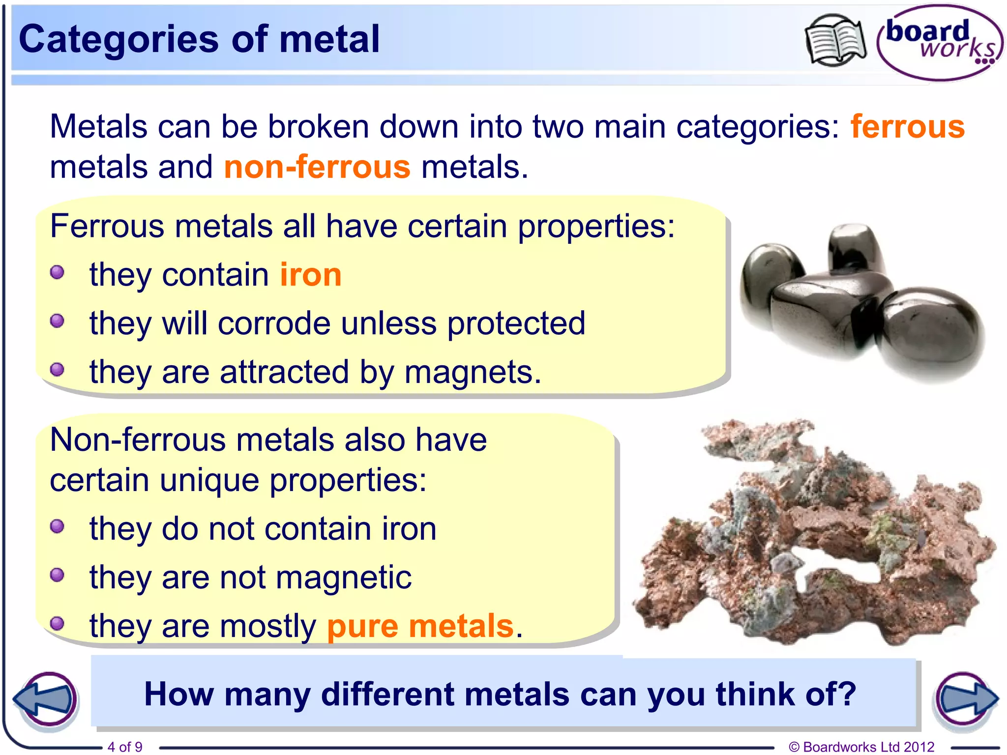 Metals and their properties | PPT