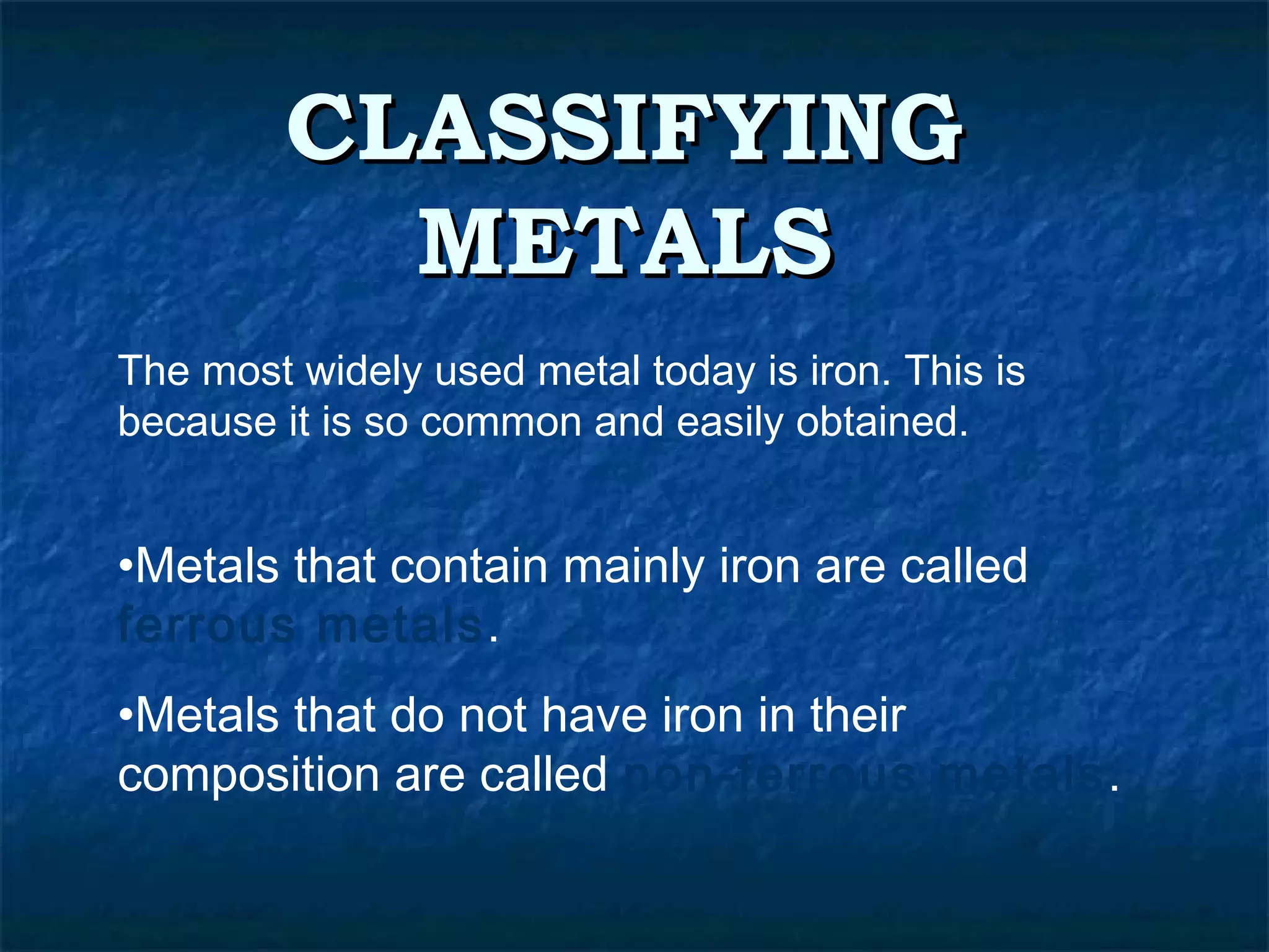 Metals classification | PPT