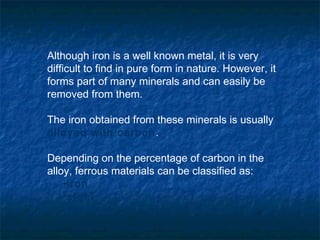 Metals classification | PPT