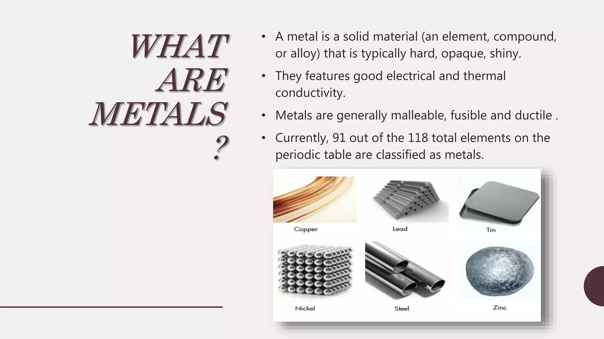 Metals (non-ferrous) | PPTX