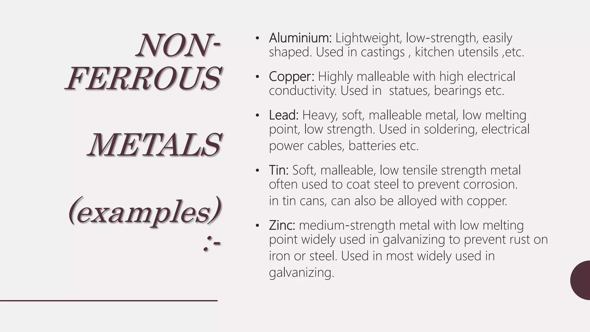 Metals (non-ferrous) | PPTX