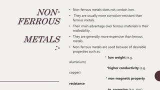 Metals (non-ferrous) | PPTX