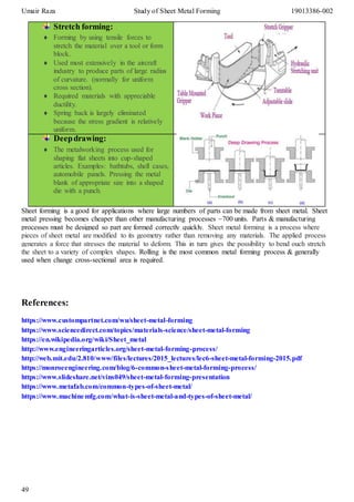Metal sheet forming, its types & operations | DOCX | Woodworking | Arts ...