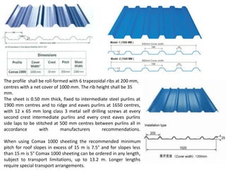 METAL SHEET ROOFING - BUILDING MATERIALS | PDF