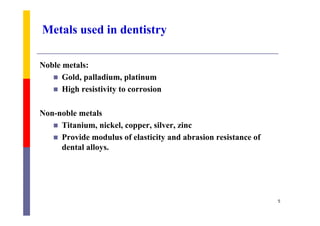 Metals in dentistry | PDF