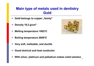 Metals in dentistry | PDF