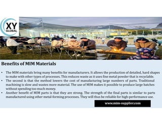 Metals Injection Molding Materials For Manufacturing | PPT