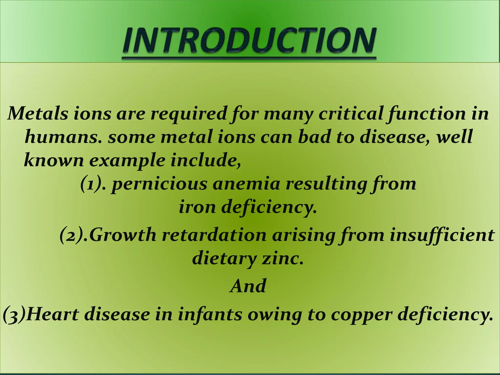 Metals in medicine | PPTX