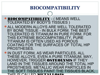 Metals in orthopaedics | PPT