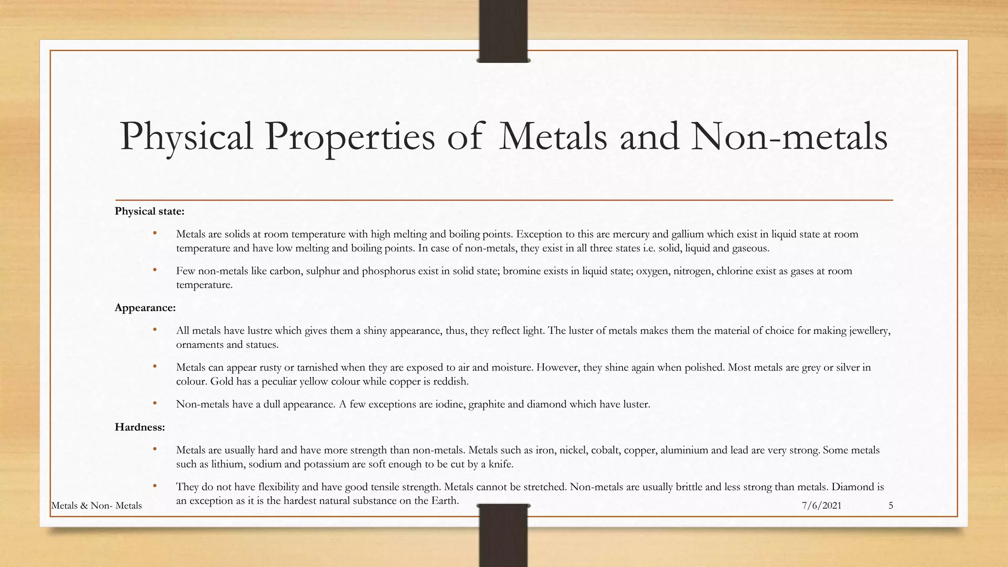 Metals & non metals | PPTX