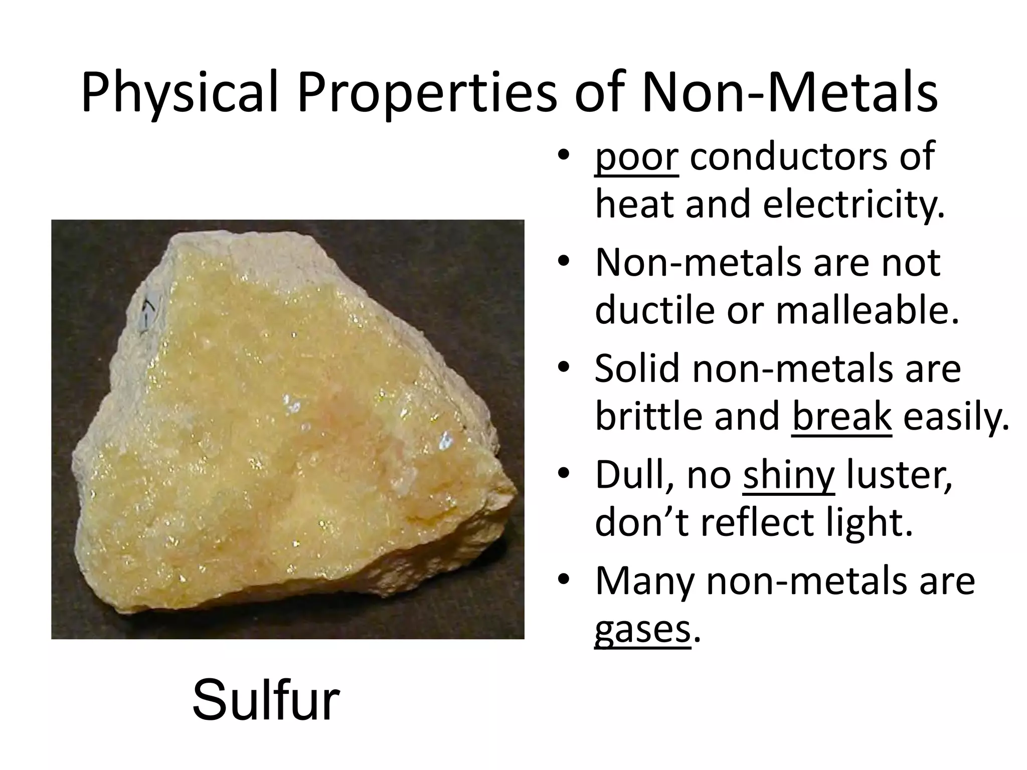 Metalsnon metalsandmetalloids | PDF