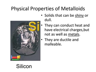 Metals, non metals, and metalloids | PDF