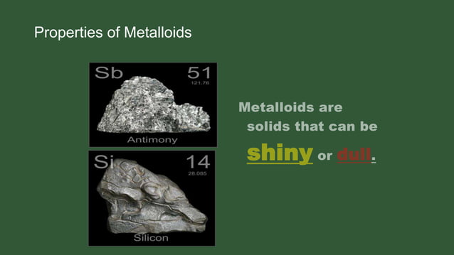 Metals, non metals, and metalloids | PPTX | Chemistry | Science