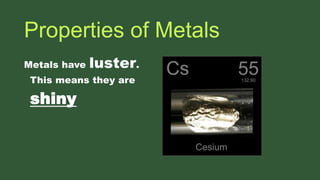 Metals, non metals, and metalloids | PPTX