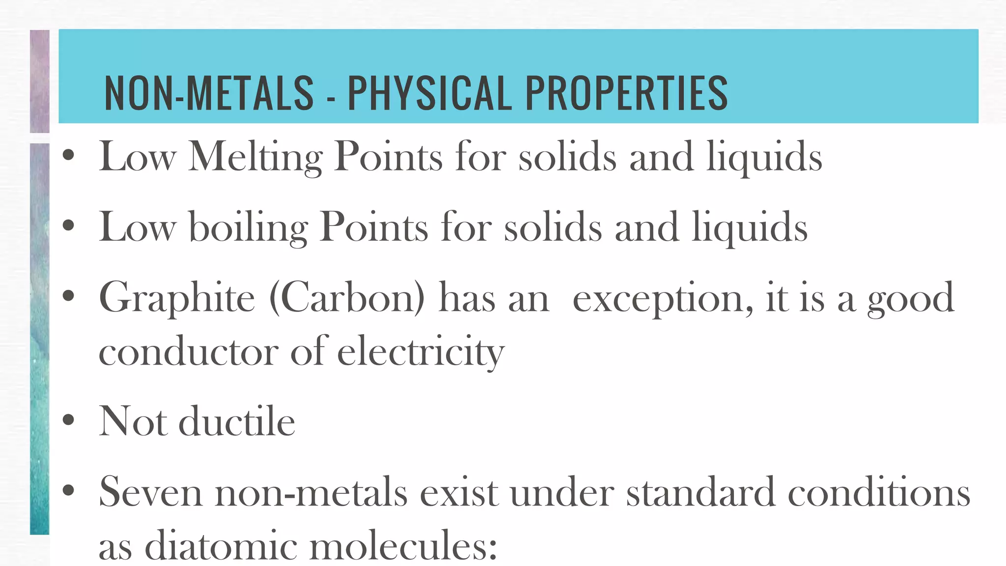 Metals, Non metals & gases | PPTX