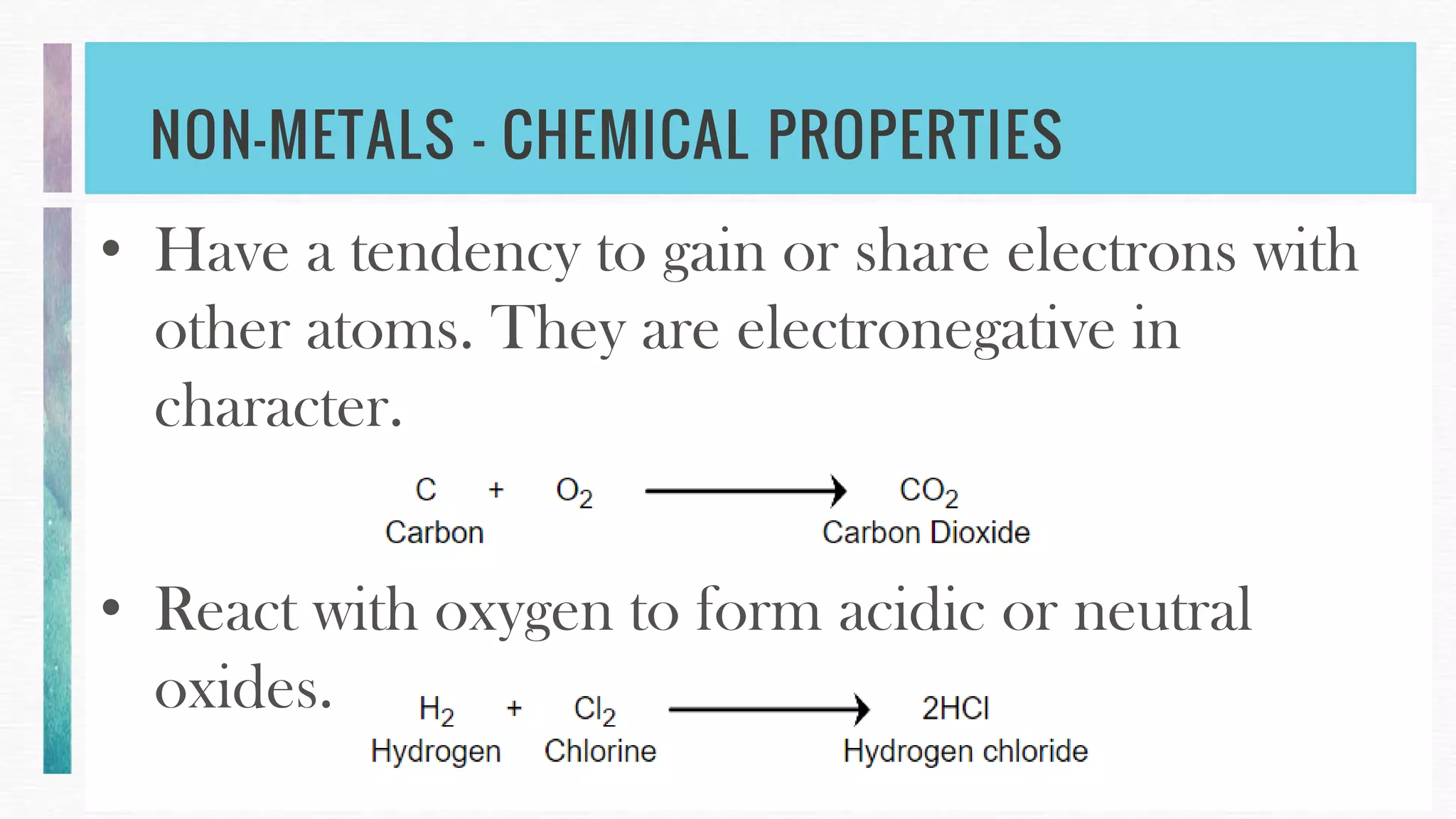 Metals, Non metals & gases | PPTX