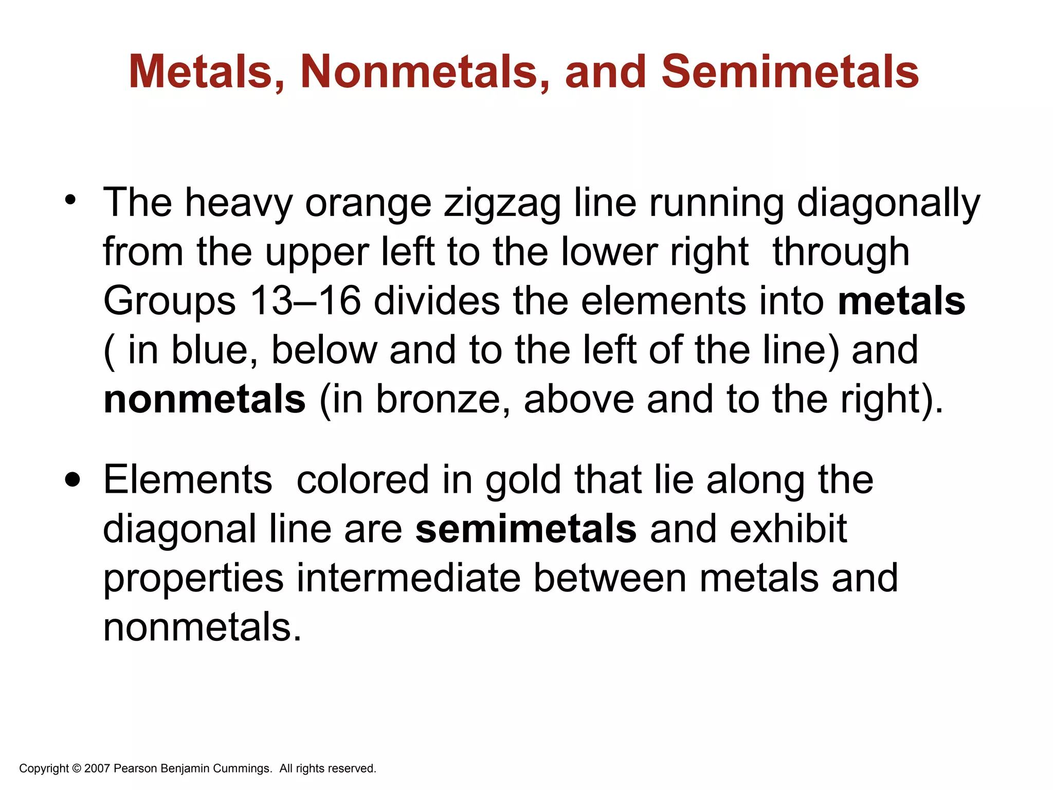 Metals, nonmetals, metalloids | PPT