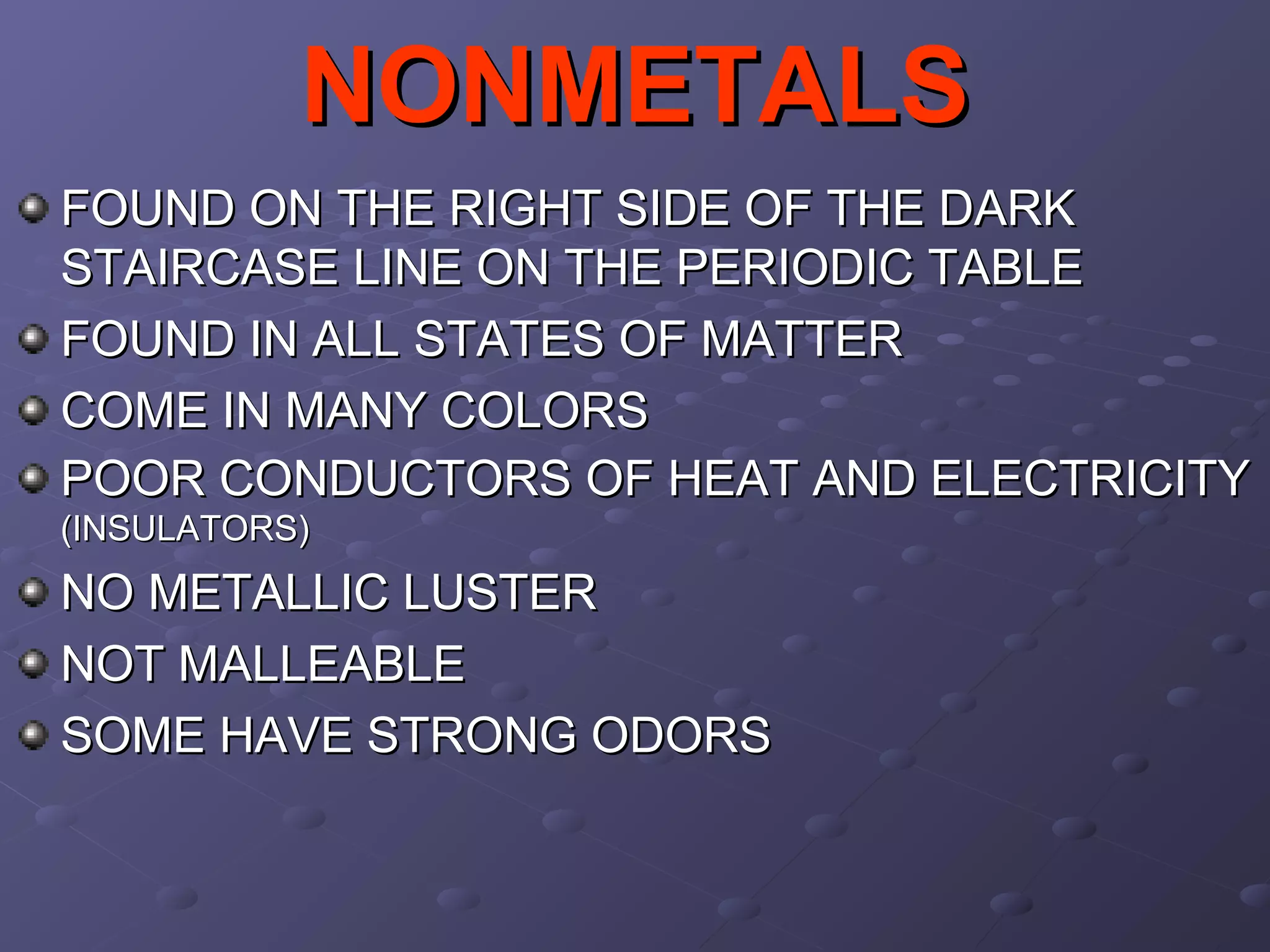 Metals Nonmetals Metalloids | PPT