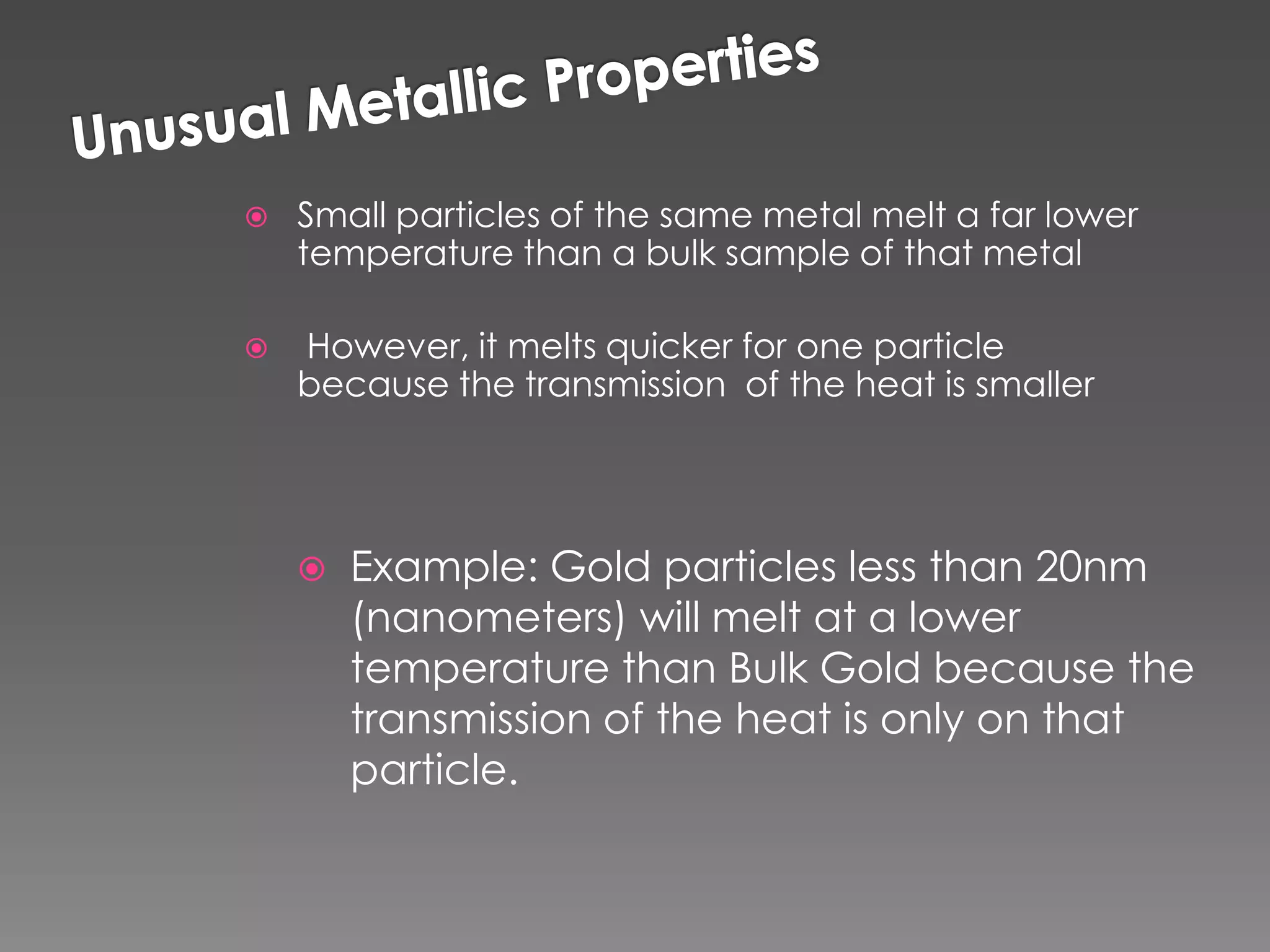 Metals on the nanoscale powepoint | PPTX