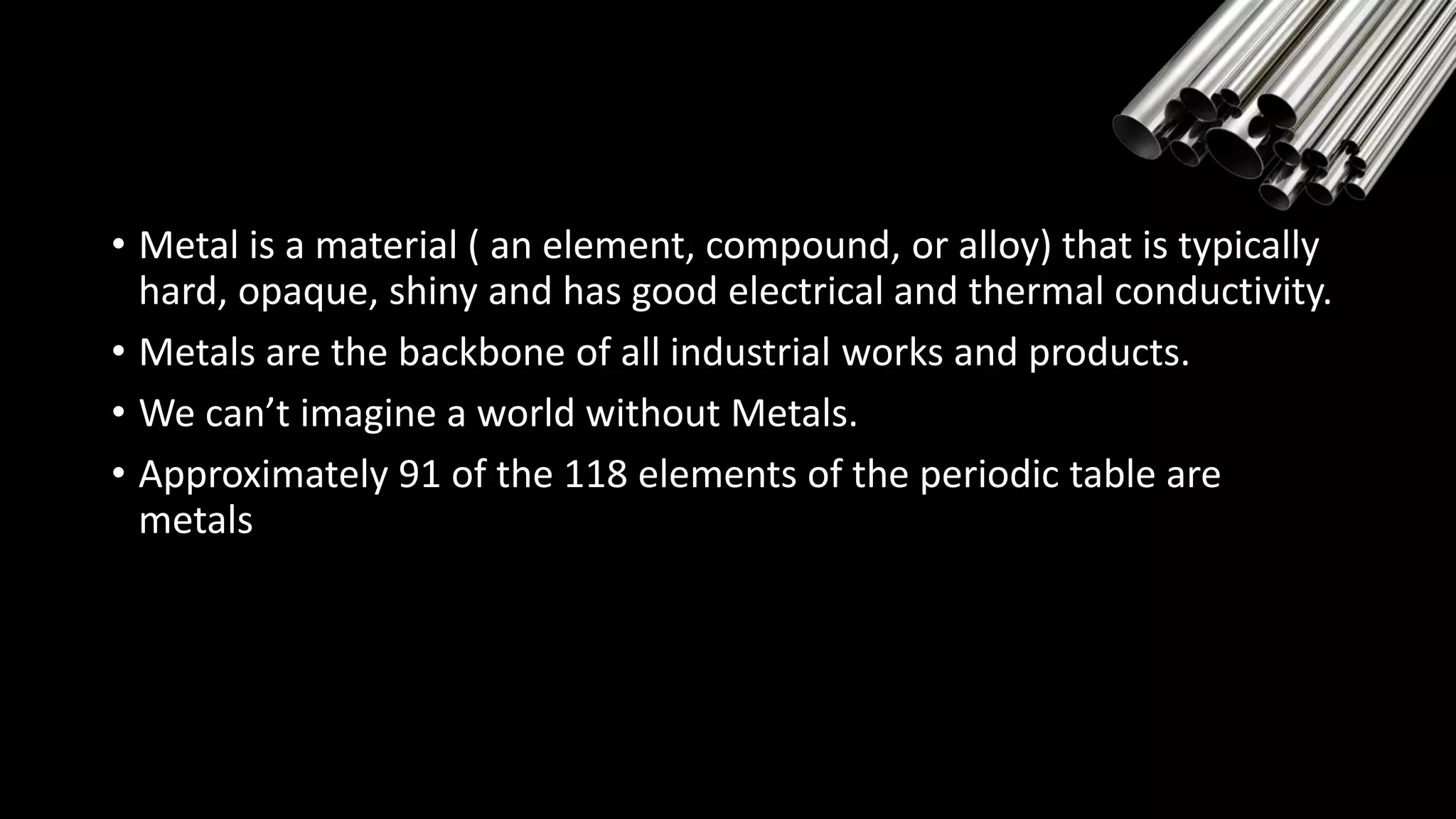 Metals ppt | PPTX | Chemistry | Science