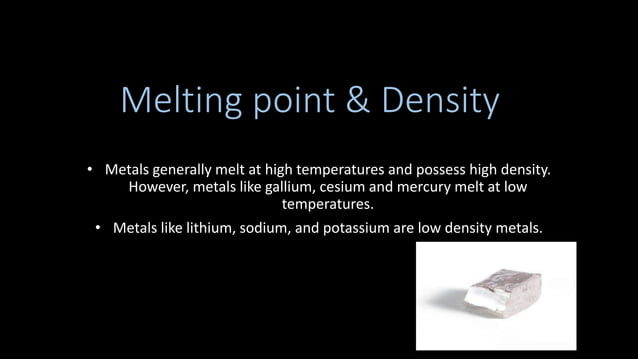 Metals ppt | PPTX | Chemistry | Science
