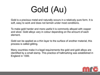 Metals training pdf | PDF | Chemistry | Science