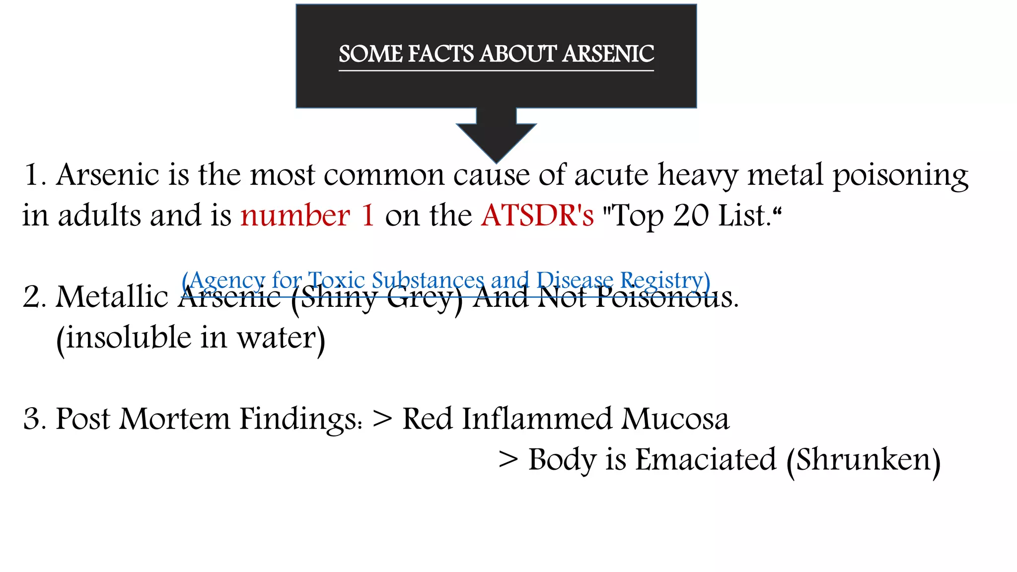 Metal toxicity and arsenic poisoning | PPTX