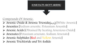Metal toxicity and arsenic poisoning | PPTX