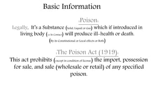 Metal toxicity and arsenic poisoning | PPTX