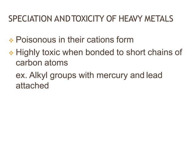 heavy Metal toxicology in natural science | PPT