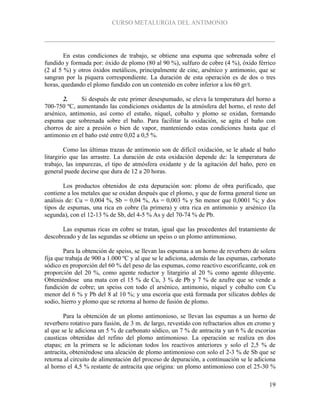 Metalurgía del Antimonio | PDF